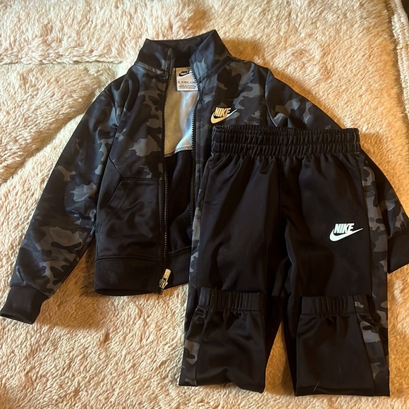 Nike | Matching Sets | Nike Black And Gray Camouflage Tracksuit | Poshmark